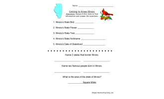 Illinois Word Search Worksheet by Teach Simple