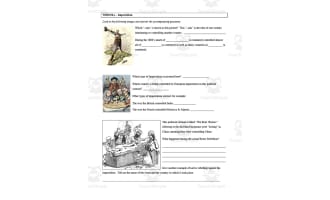 Review for Empires + Imperialism Worksheet by Teach Simple