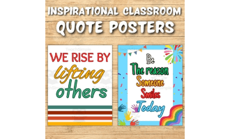 Motivate Your Students with Inspirational Classroom Quote Posters. by ...