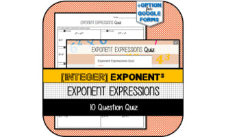 Simplifying Linear Expressions QUIZ by Teach Simple