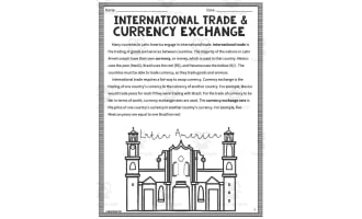 International Trade + Currency Exchange in Europe Reading Packet by ...