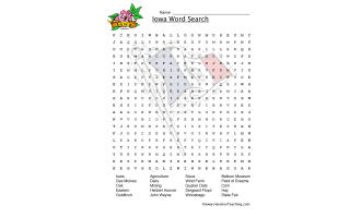 Iowa Worksheet by Teach Simple