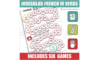 Dice Game - French Verbs SORTIR - DORMIR - COURIR - PARTIR - SERVIR ...