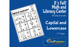 It's Winter! Kindergarten Math & Literacy Center: Capital and Lowercase ...