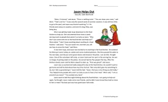 Camp Out Reading Comprehension Worksheet by Teach Simple