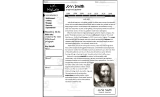 John Smith Reading Packet by Teach Simple