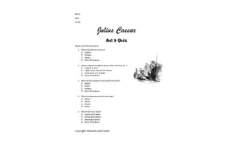 Julius Caesar Interactive flipbook. by Teach Simple