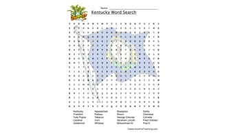Kentucky Worksheet by Teach Simple