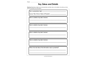 Key Ideas Butterflies Worksheet by Teach Simple