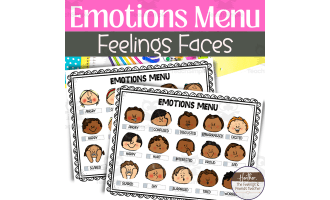 Whole Body Emotions Menu-- Reference Poster and Feelings Chart by Teach ...