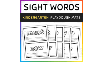 3rd Grade Sight Words, Playdough Mats by Teach Simple