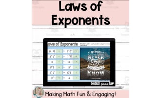 Exponent Laws Exponent Rules Task Cards by Teach Simple