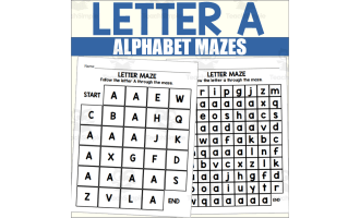 Letter A Capital and Lowercase Letter Sorting by Teach Simple