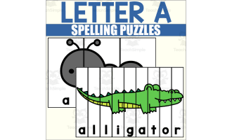 Letter A Beginning Sound Puzzles by Teach Simple