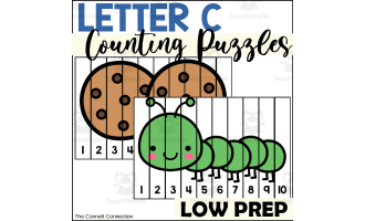 Letter M Counting to 10 Puzzles by Teach Simple