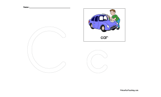 Alphabet Stories Letter C Reading Comprehension Worksheet by Teach Simple