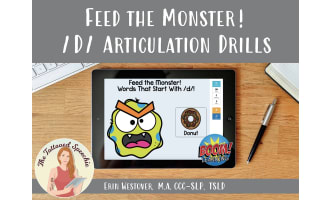 Letter B Articulation Drills: Feed the Monster! - BOOM Cards by Teach ...