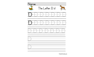 Letter R Handwriting Practice Worksheet by Teach Simple