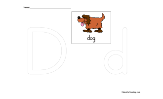 Alphabet Stories Letter D Reading Comprehension Worksheet by Teach Simple