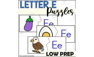 Letter E Spelling Puzzles by Teach Simple