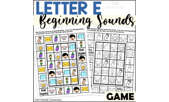 Letter E Cut and Paste Worksheets by Teach Simple