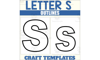 Letter U Outlines for Alphabet Crafts by Teach Simple