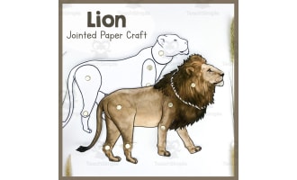 Jointed Wolf Paper Craft by Teach Simple