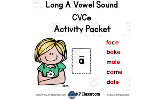 Long A CCVCe Vowel Sound Activity Packet and Worksheets by Teach Simple