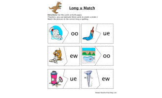 Long A Matching Puzzle by Teach Simple