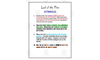 Lord of the Flies Flip Book by Teach Simple