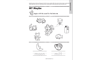Beginning Sounds M-Z Printable Workbook by Teach Simple