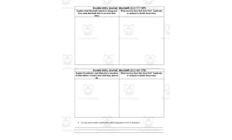 Macbeth Act 4, Scene 3 | Double Entry Journals by Teach Simple