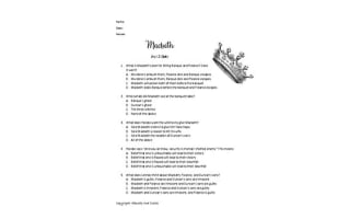 Macbeth Act 4 Quiz by Teach Simple