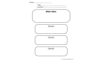 Main Idea Worksheet by Teach Simple