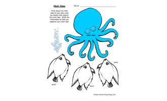 Main Idea Spider Graphic Organizer by Teach Simple