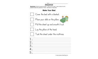 Sequencing Events Organizer Worksheet by Teach Simple