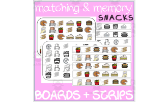 MATCHING & MEMORY BOARDS WITH STRIPS| SWEETS by Teach Simple