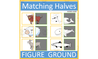 Matching Dinosaurs and Monsters Halves Visual Closure by Teach Simple