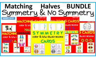 Matching Dinosaurs and Monsters Halves Visual Closure by Teach Simple