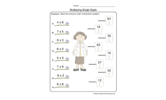 Blocks Multiplication Worksheet by Teach Simple