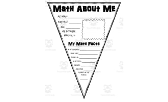 Editable All About Me Pennant by Teach Simple