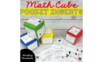 Math Cube Pocket Inserts: Identifying Fractions by Teach Simple
