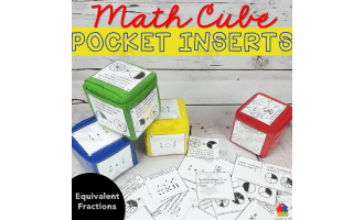 Math Cube Pocket Inserts: Adding & Subtracting Fractions by Teach Simple