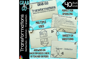 Math Flash Cards | Coordinate Graphs by Teach Simple