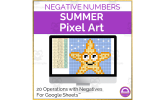 Halloween Operations with Fractions Pixel Art Activity by Teach Simple