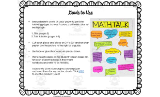 Math Expectations Chart by Teach Simple