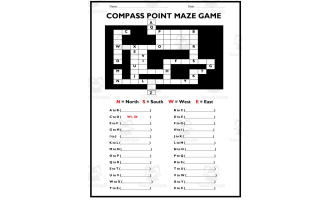 Maze Puzzle: Compass Points Activity by Teach Simple