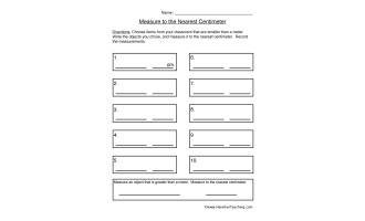Units of Measurement Inches Centimeters Activity by Teach Simple