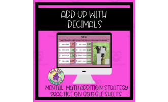 Mental Math Mystery Picture Reveal: "Add Up" Addition w/ Decimals ...