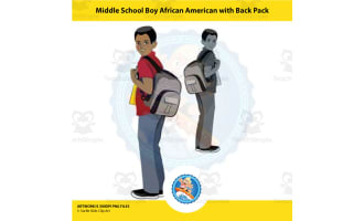 Middle School African American Boy Clipart by Teach Simple